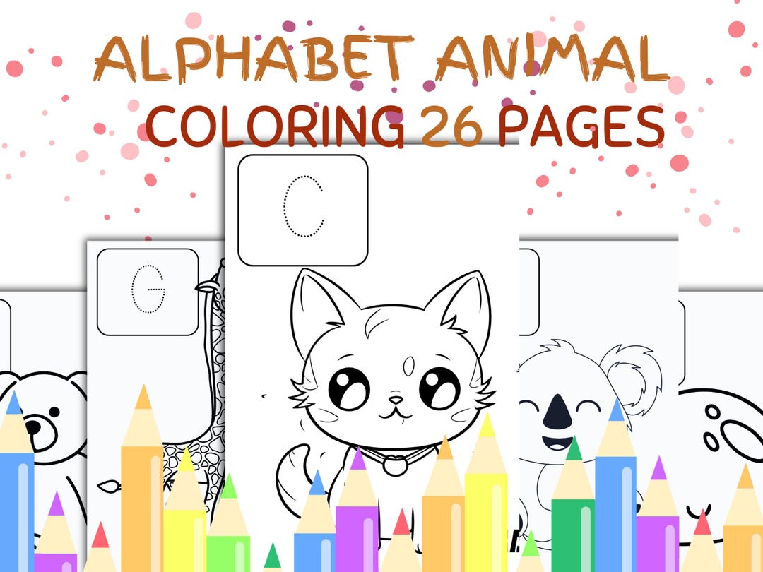 26 Animal Alphabet Coloring Pages for Kids | Animal Coloring Pages ...