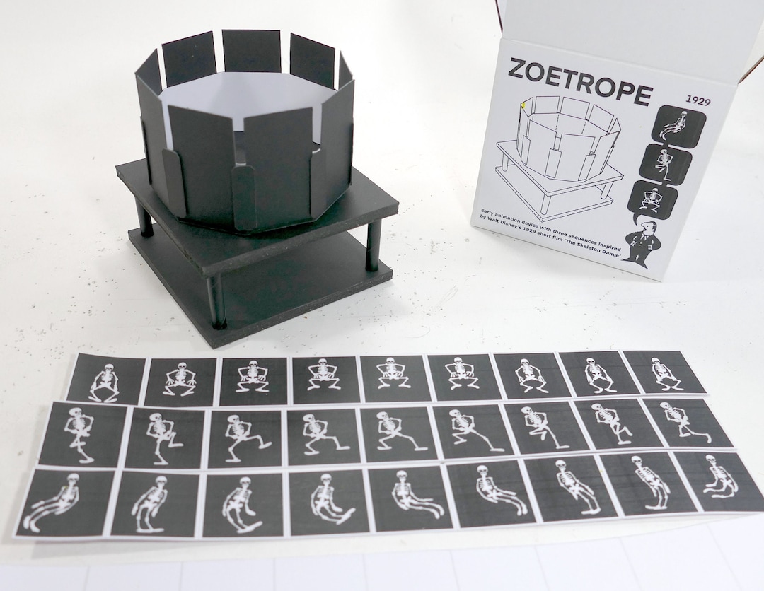 DISNEY SKELETON DANCE Zoetrope - Animation Device With Sequences ...