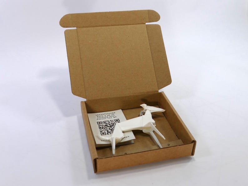 Origami Whippet/greyhound/sighthound - Includes Base, Hanging Loop and ...