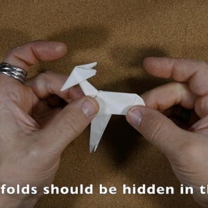 Origami Whippet/greyhound/sighthound - Includes Base, Hanging Loop and ...