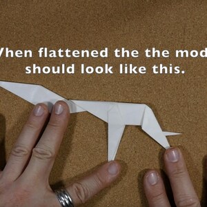 Origami Whippet/greyhound/sighthound - Includes Base, Hanging Loop and ...