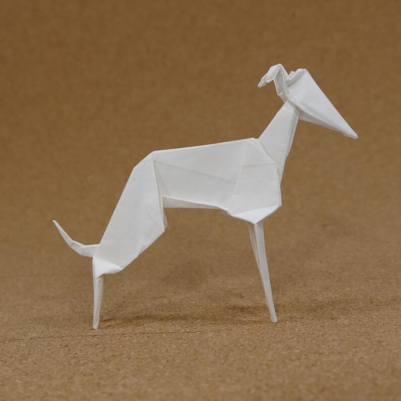 Origami Whippet/greyhound/sighthound - Includes Base, Hanging Loop and ...