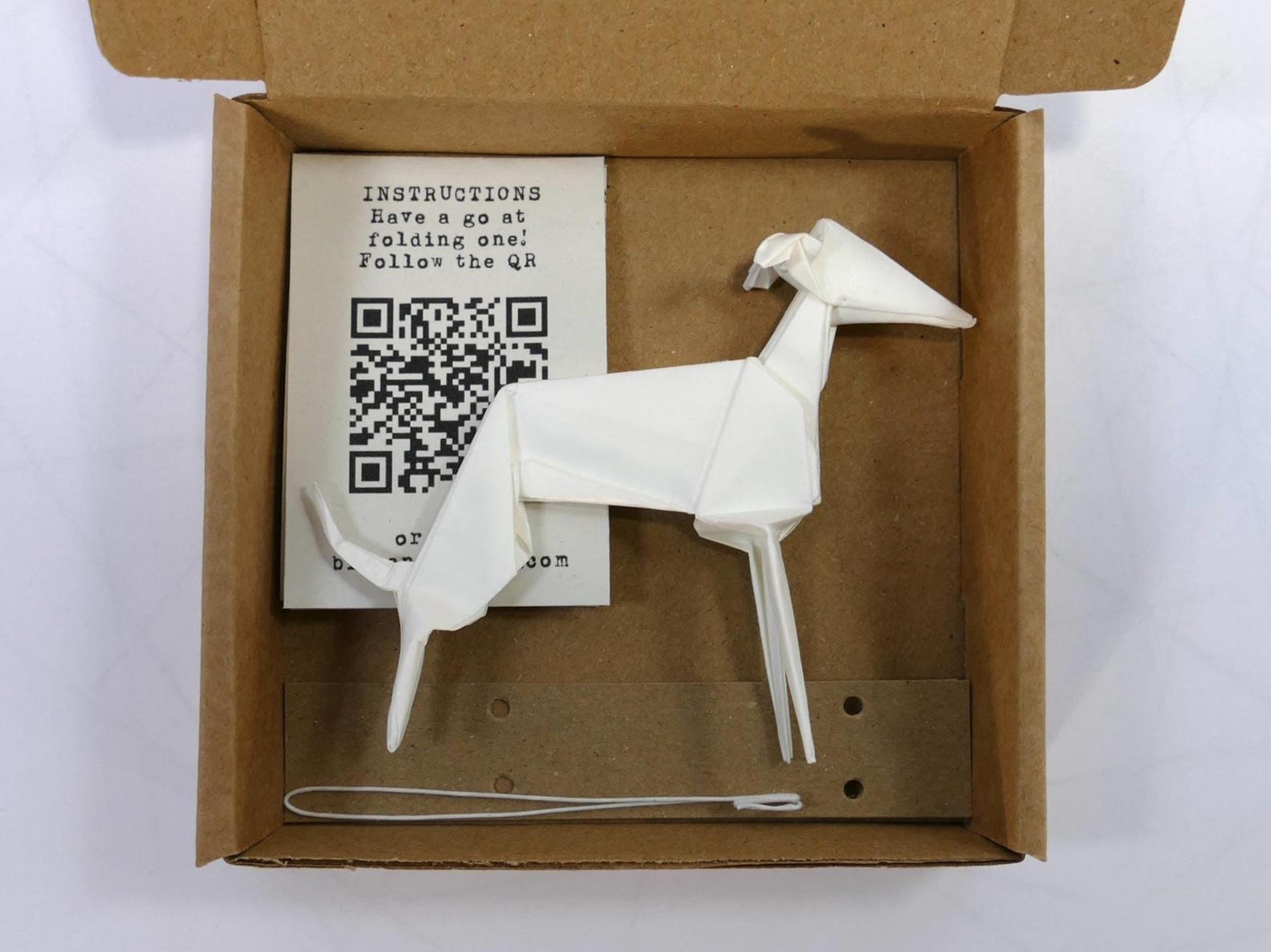 Origami Whippet/greyhound/sighthound - Includes Base, Hanging Loop and ...