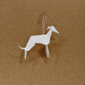 Origami Whippet/greyhound/sighthound - Includes Base, Hanging Loop and ...