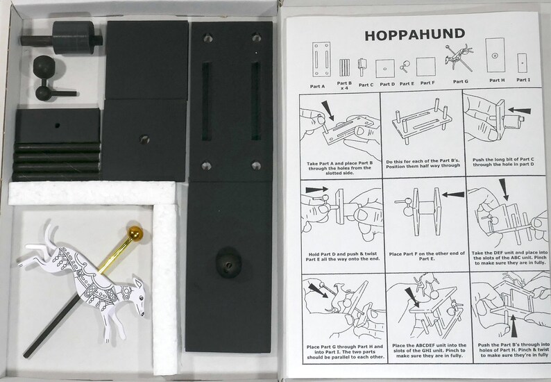 HOPPAHUND Leaping Hound Automaton Build-it-yourself Kit Vintage ...