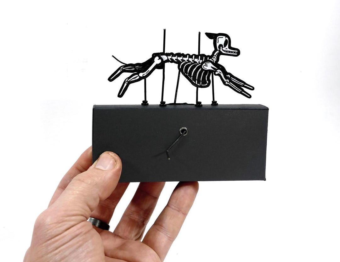 Running Dog Skeleton Automaton in Ikea Style Packaging - Etsy