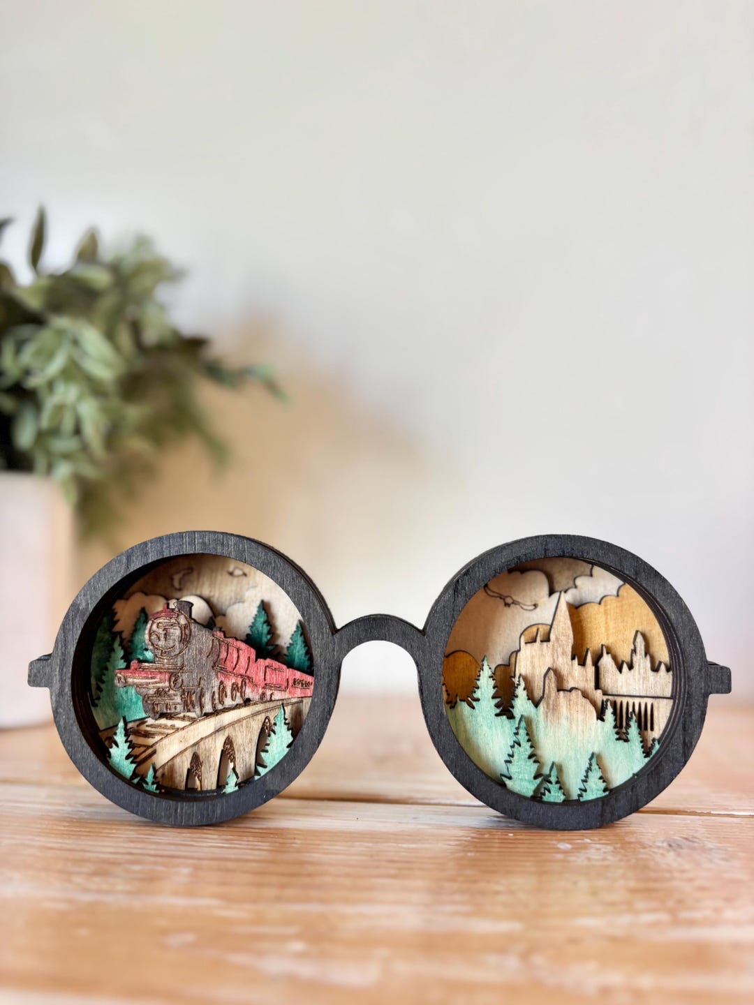 Wizard Glasses Decoration- Wood Glasses - Book Decoration- Wizard ...