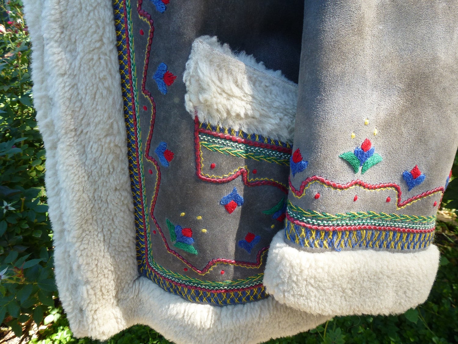 Vintage Sheepskin Coat Made in Poland Mountaineering Shearling Coat ...