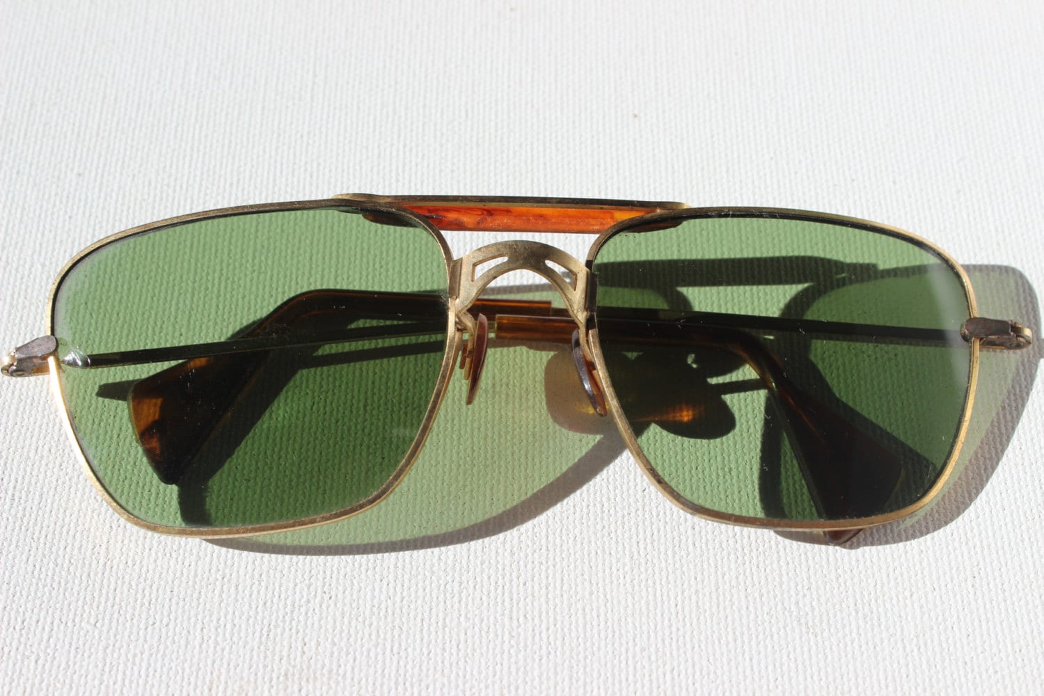 Vintage Aviators With Brow Bar and Semi Square Lens Clubmaster - Etsy