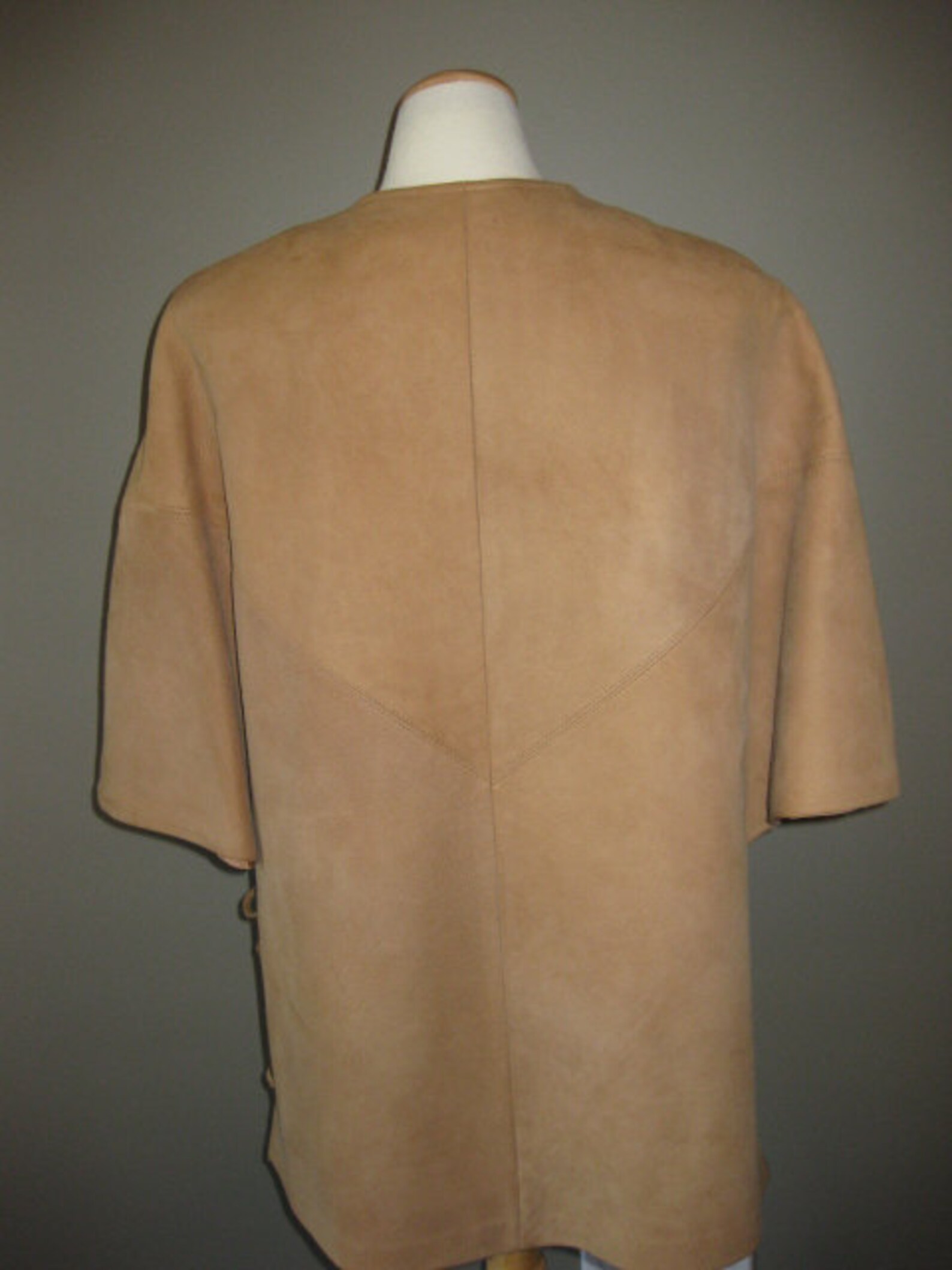 Vintage Suede Cape Jacket With Lacing up the Sides and Metal - Etsy