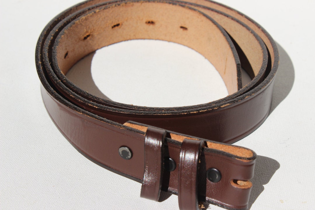 Black Leather Replacement Belt Double Snap - Etsy