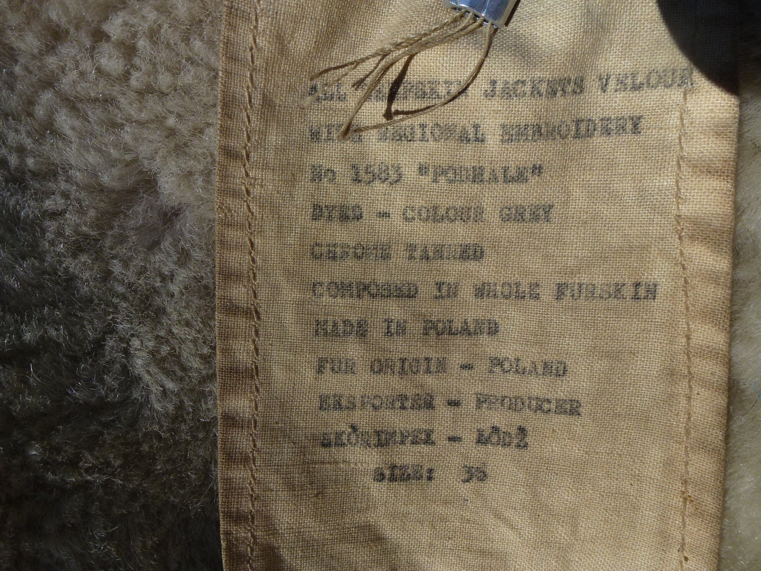 Vintage Sheepskin Coat Made in Poland Mountaineering Shearling Coat ...