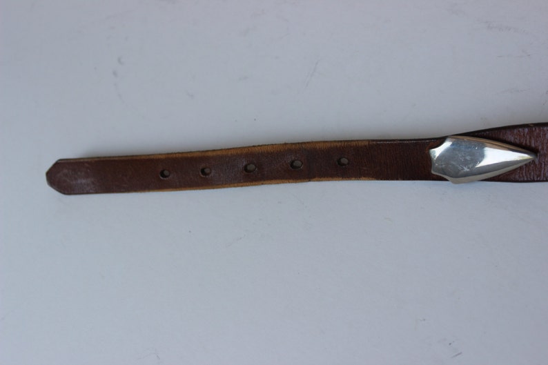 Brown James Jones Leather Belt With Silver Belt Buckle and - Etsy Hong Kong