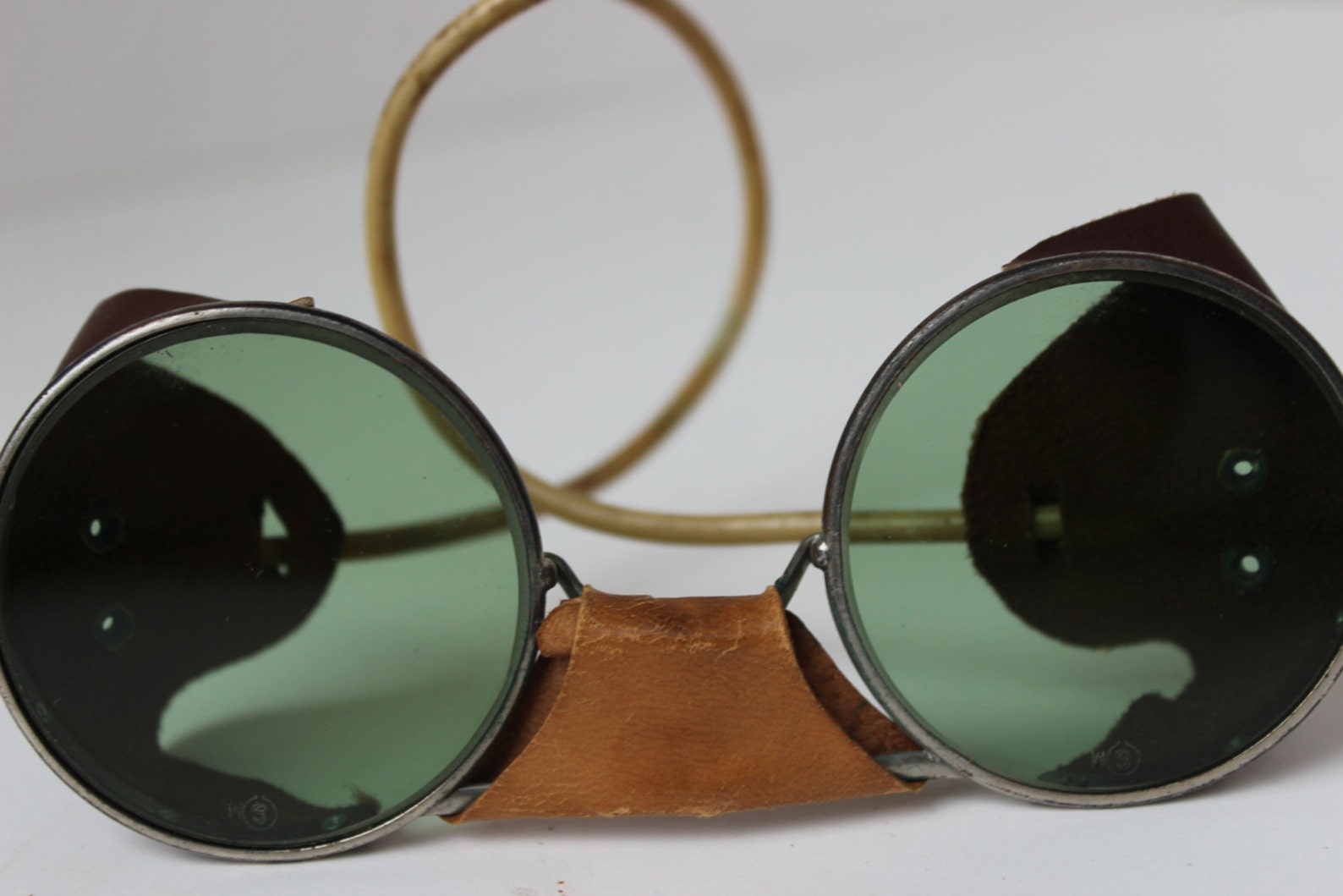 Vintage Sunglasses Pilot Goggles WWII US Military Steampunk Green ...