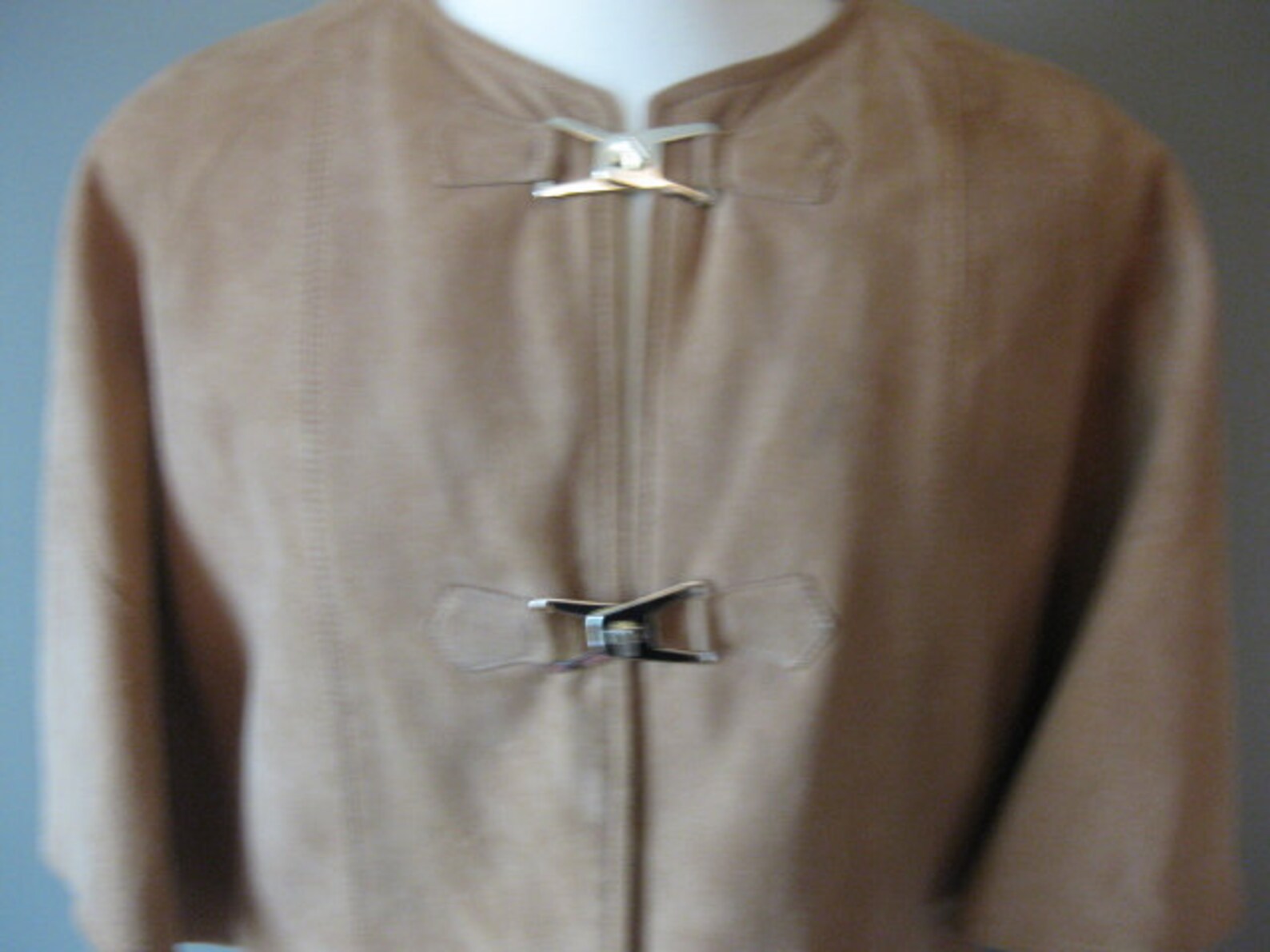 Vintage Suede Cape Jacket With Lacing up the Sides and Metal - Etsy