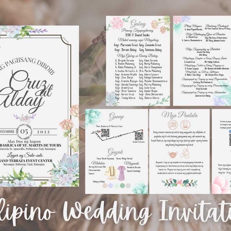 Philippines Wedding Invitation - Etsy