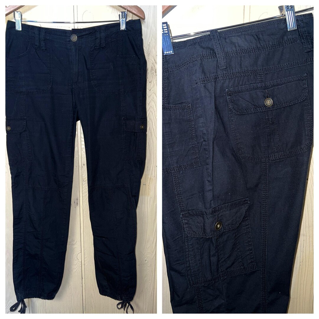 Vintage Y2K Cargo Pants Womans Small Utility Jogger Grunge Skater Emo ...