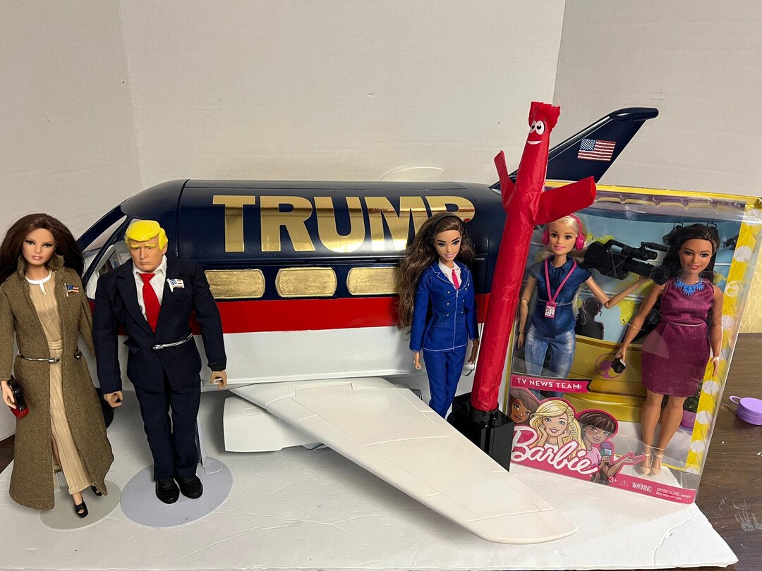 Barbie Lot Repaint Custom Trump Airplane Fan Art Apprentice Model Muse ...