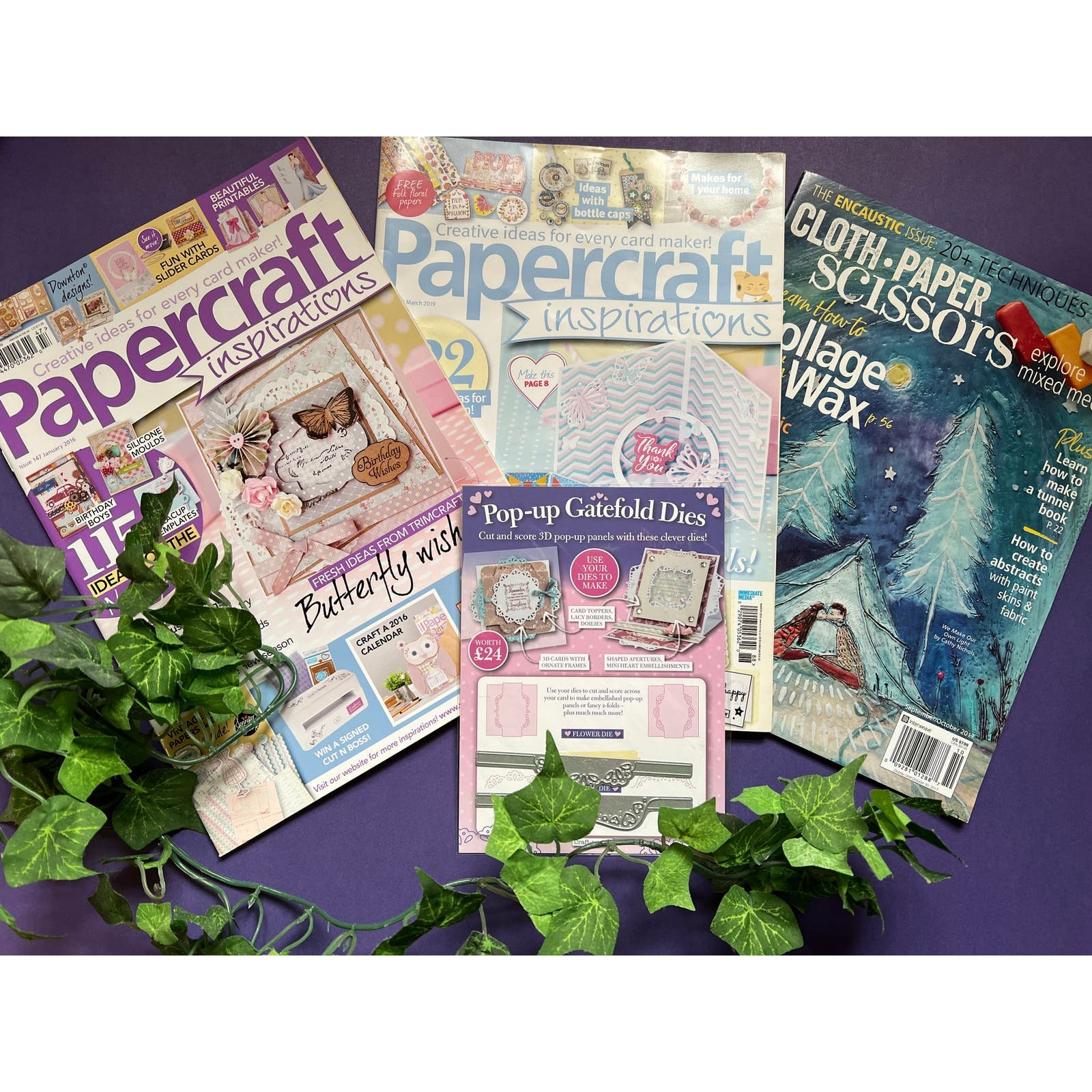 Papercraft Inspirations Magazine LOT Cloth Paper Scissors Card Making ...