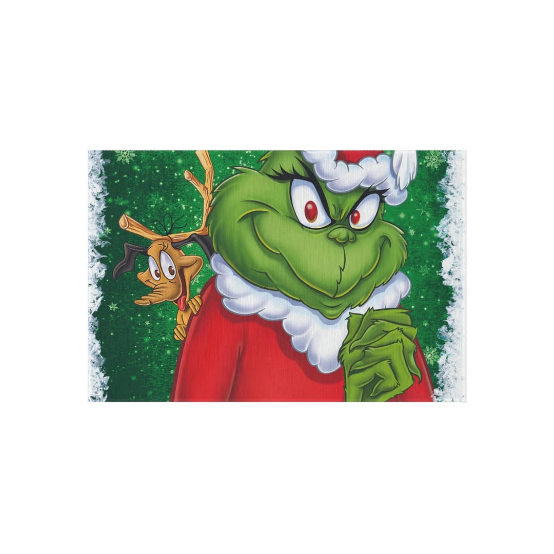 Grinch and Dog Outdoor Rug: Christmas - Etsy