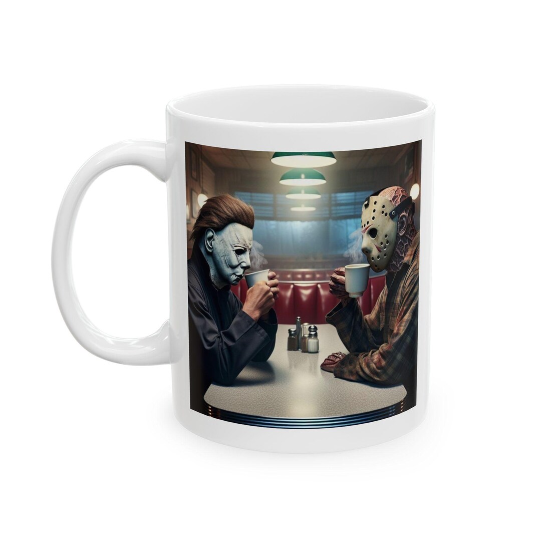 Michael Myers and Jason Voorhees Coffee Cup, Michael Myers Mug, Jason ...