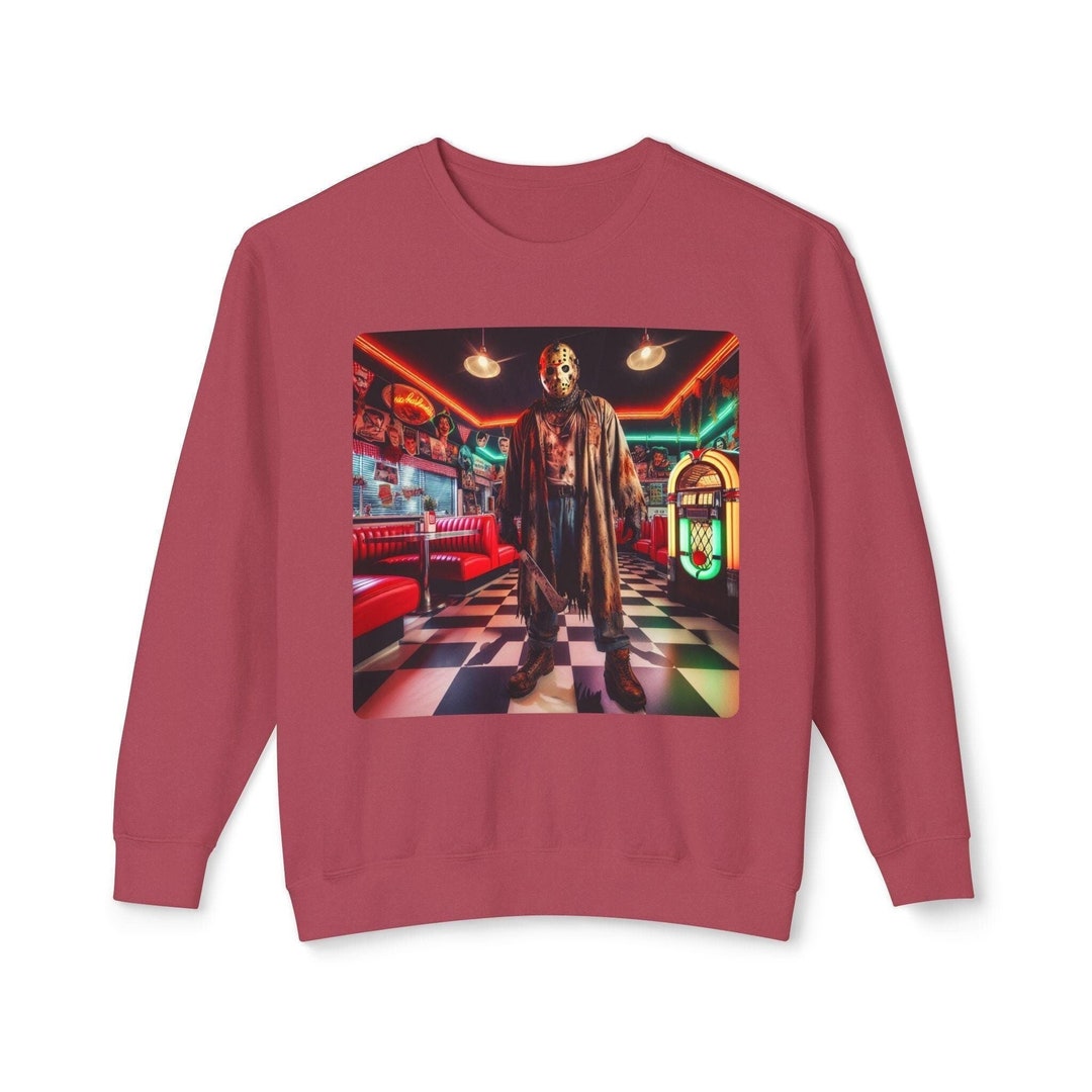 Jason Voorhees Retro 50s Sweatshirt, Horror Movie Villain Graphic ...