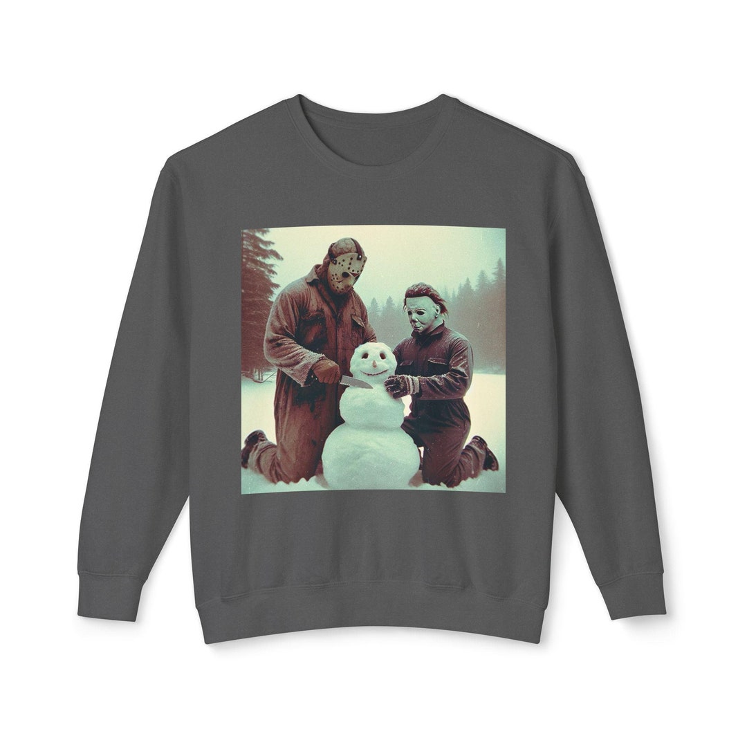 Horror Villains Retro Christmas Crewneck Sweatshirt, Jason Voorhees ...