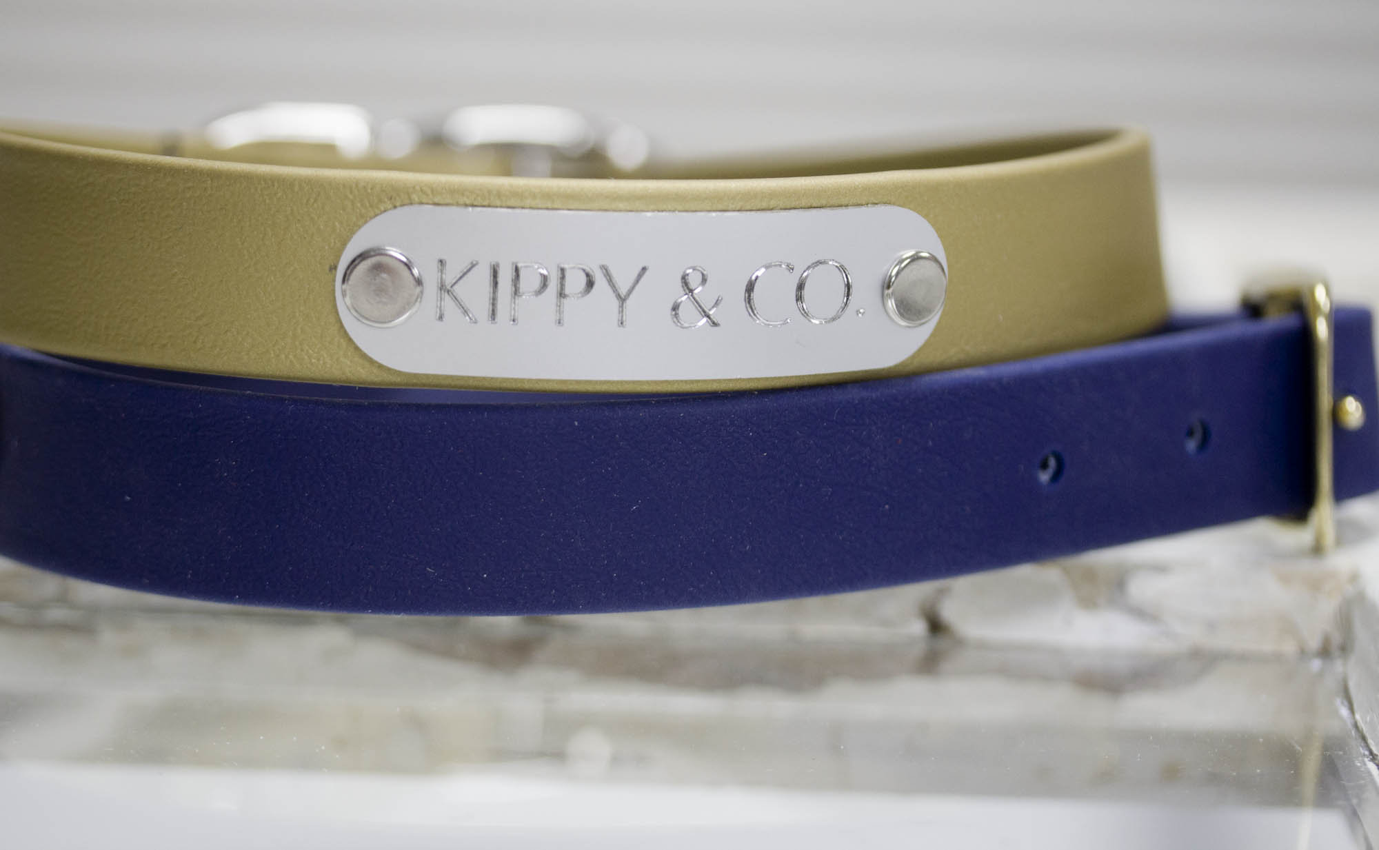 Gold dog collar Id Tags Dog collar Personalized dog collar | Etsy