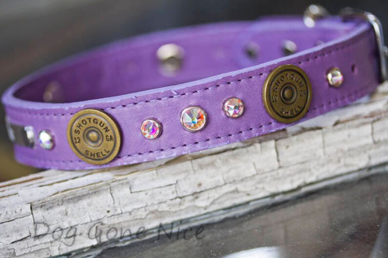 12 Gauge Shotgun Shell Dog Collar with Personalized Name | Etsy