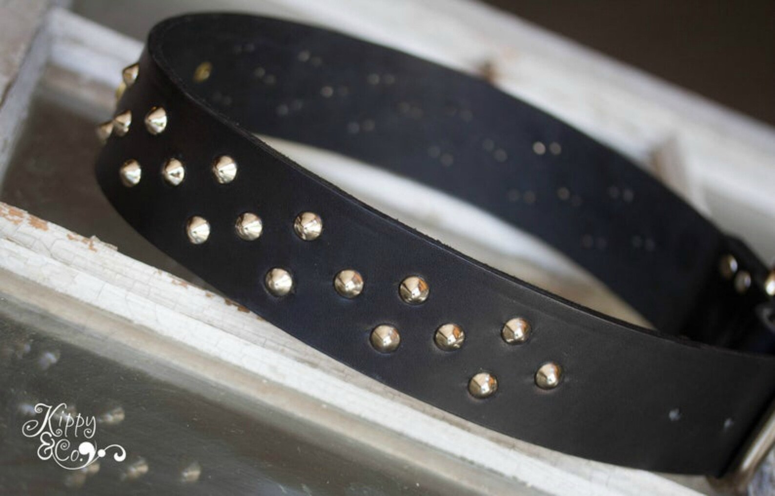 2 Inch Leather Collar Leather Dog Collar Mastiff Collar | Etsy