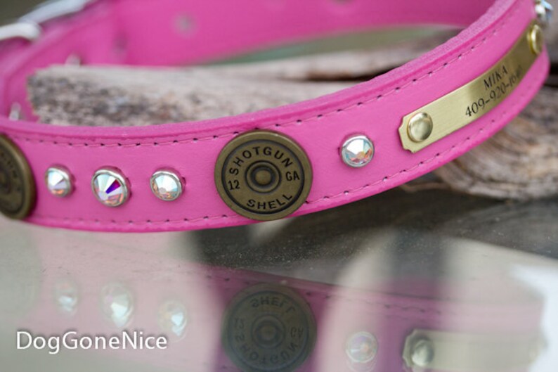 12 Gauge Shotgun Shell Dog Collar with Personalized Name | Etsy