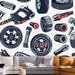 Auto Parts Wallpaper Office Decor Racing Car Decor Boys Room Decor - Etsy