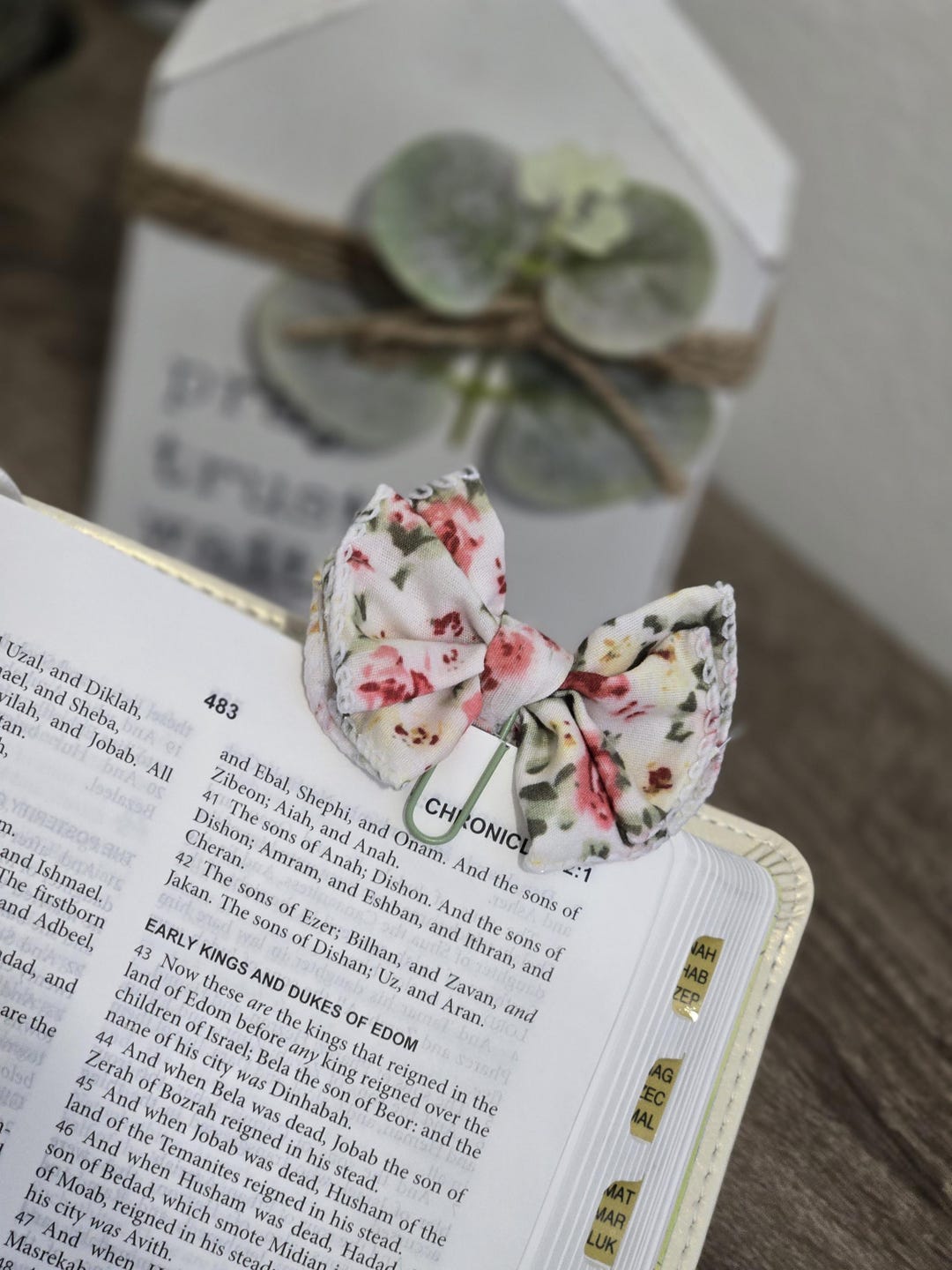 Pink Floral Bible Bow - Etsy