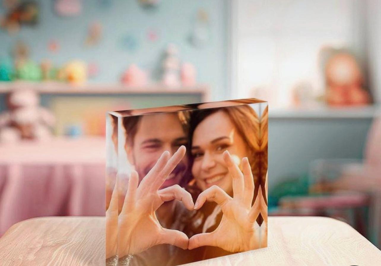 Personalized Photo Block, Acrylic Glass Photo Block, Custom Acrylic ...