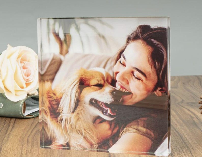 Personalized Photo Block, Acrylic Glass Photo Block, Custom Acrylic ...
