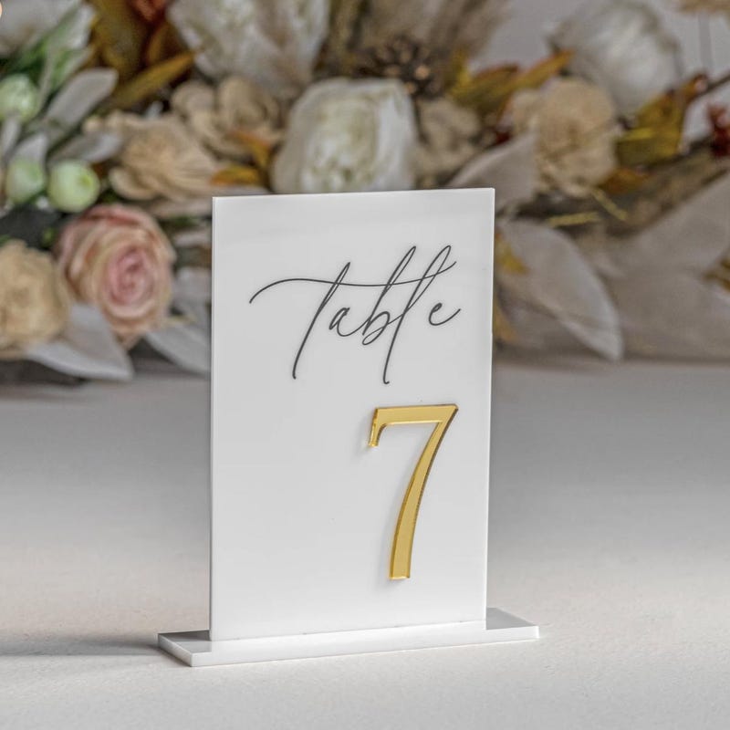 Acrylic Table Numbers Wedding - Etsy