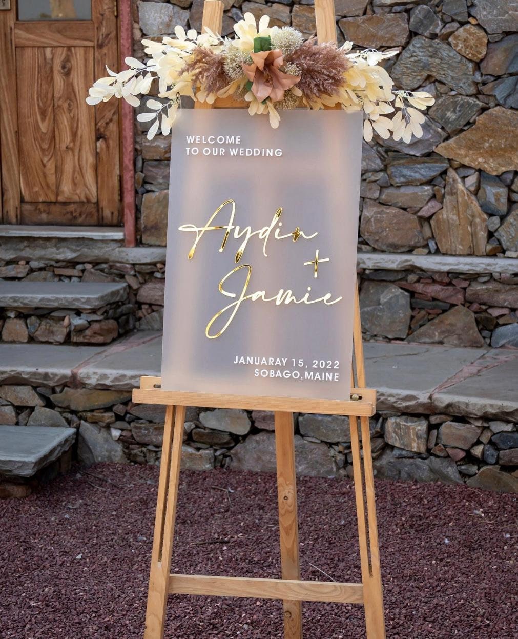 Frosted Acrylic Wedding Welcome Sign ,acrylic Welcome Sign, Wedding ...