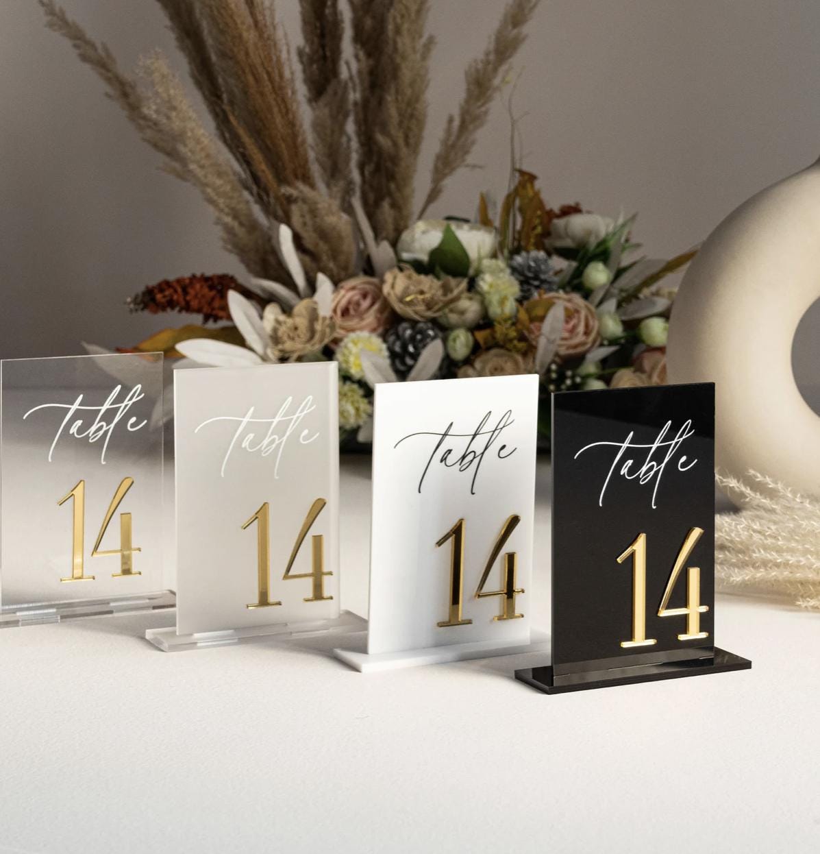Wedding Acrylic Table Numbers, Wedding Signs, Reception Signs, Acrylic ...