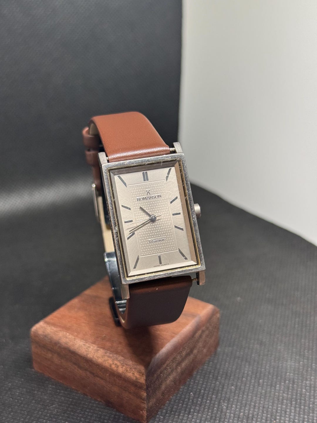 Vintage Swiss Watch Romanson Titanium, Quartz - Etsy