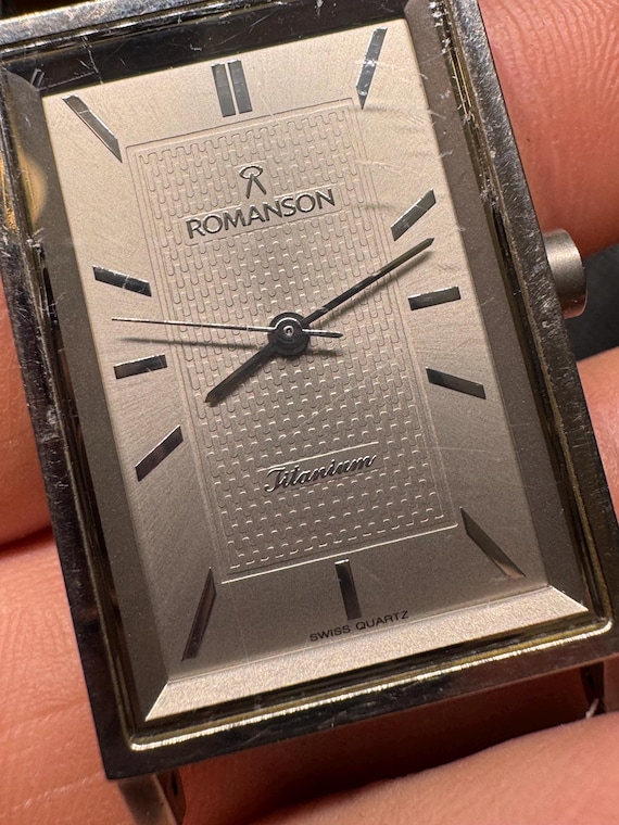 vintage swiss watch Romanson Titanium, Quartz - Gem