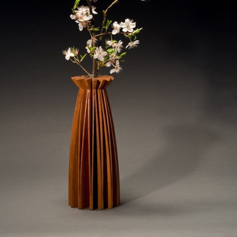Rustic Wood Vase - Etsy