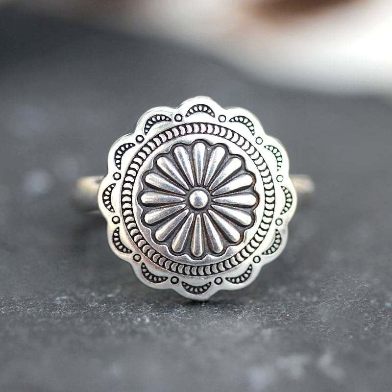 Silver and Pink Concho - Etsy