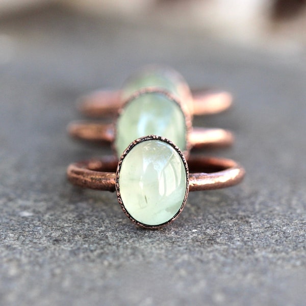 Prehnite Ring - Etsy