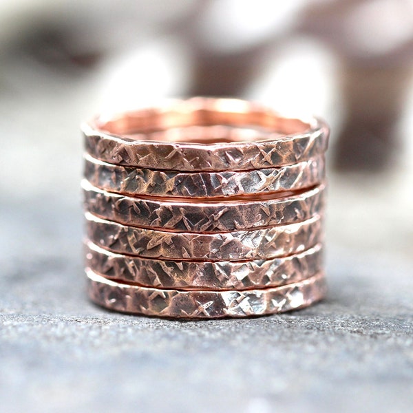 Copper Stacking Rings - Etsy