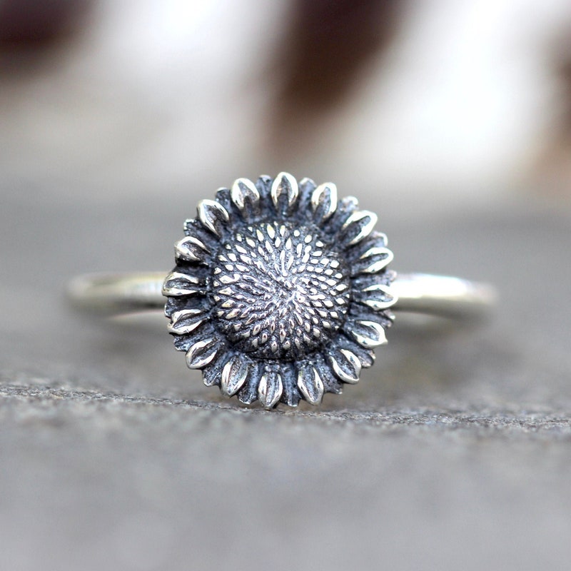 Sunflower Ring - Etsy
