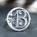 Sterling Silver Angel Number Signet Ring: Gothic Personalized Jewelry ...