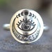 Eye Ring Sterling Silver Evil Eye Ring All Seeing Eye Ring Heart Ring ...