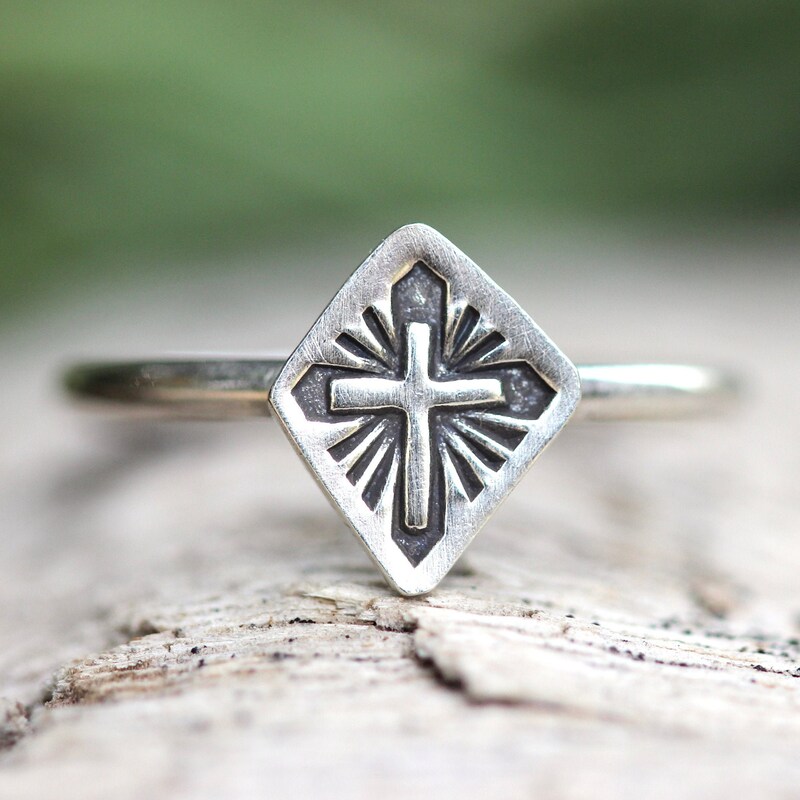 Christian Cross Ring - Etsy