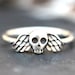 Mini Taphophile Ring in Sterling Silver Memento Mori Skull - Etsy