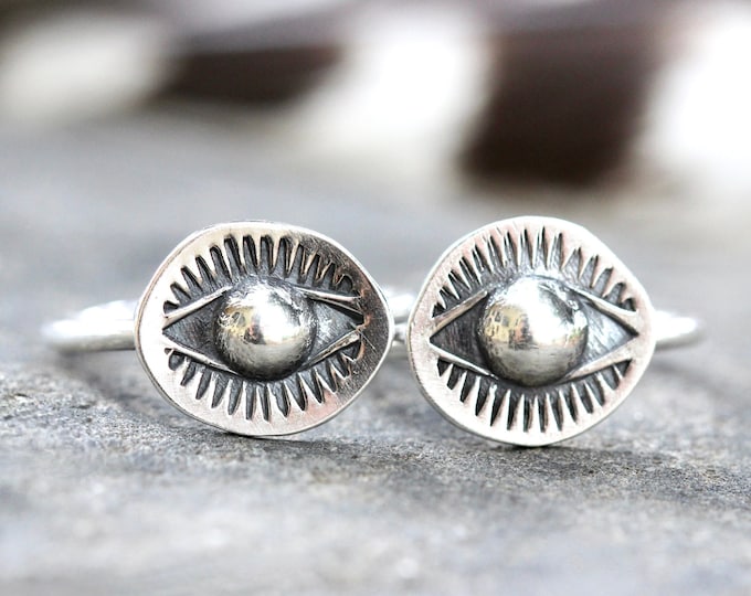 Evil Eye Ring Silver All Seeing Eye Ring Sterling Silver Eye Ring Witch ...